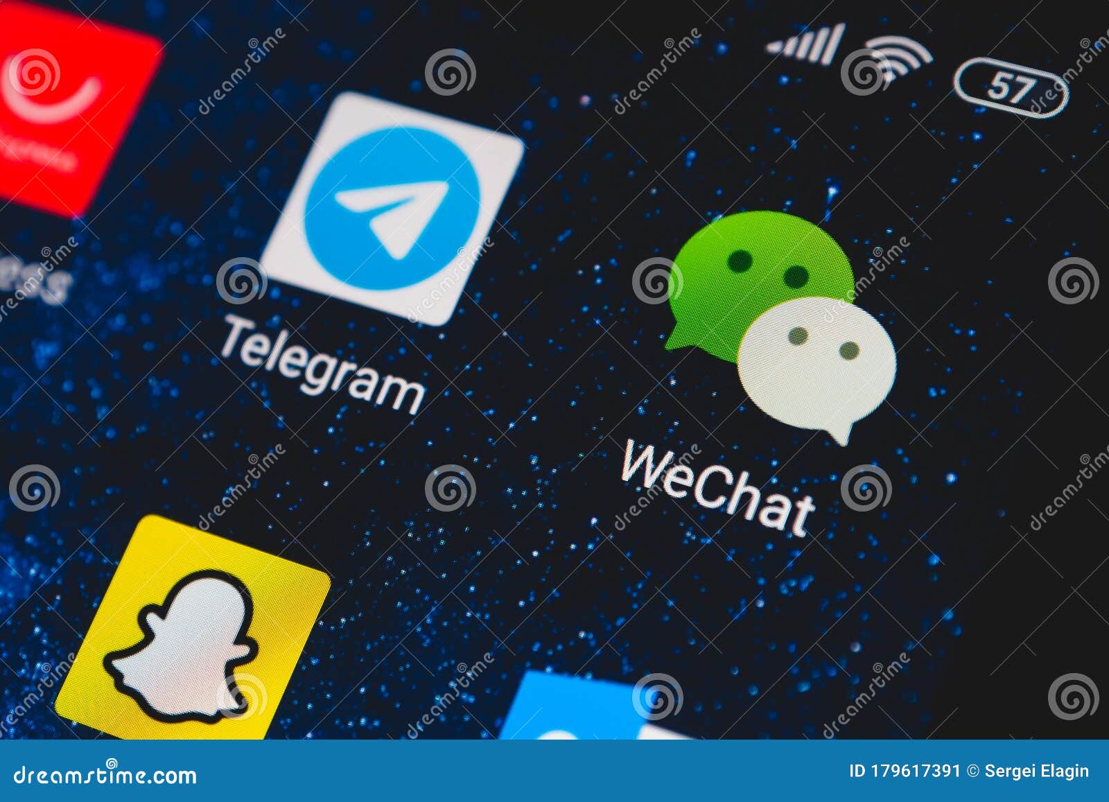 WeChat App Icon on the Screen Smartphone Editorial Photo - Image of ...