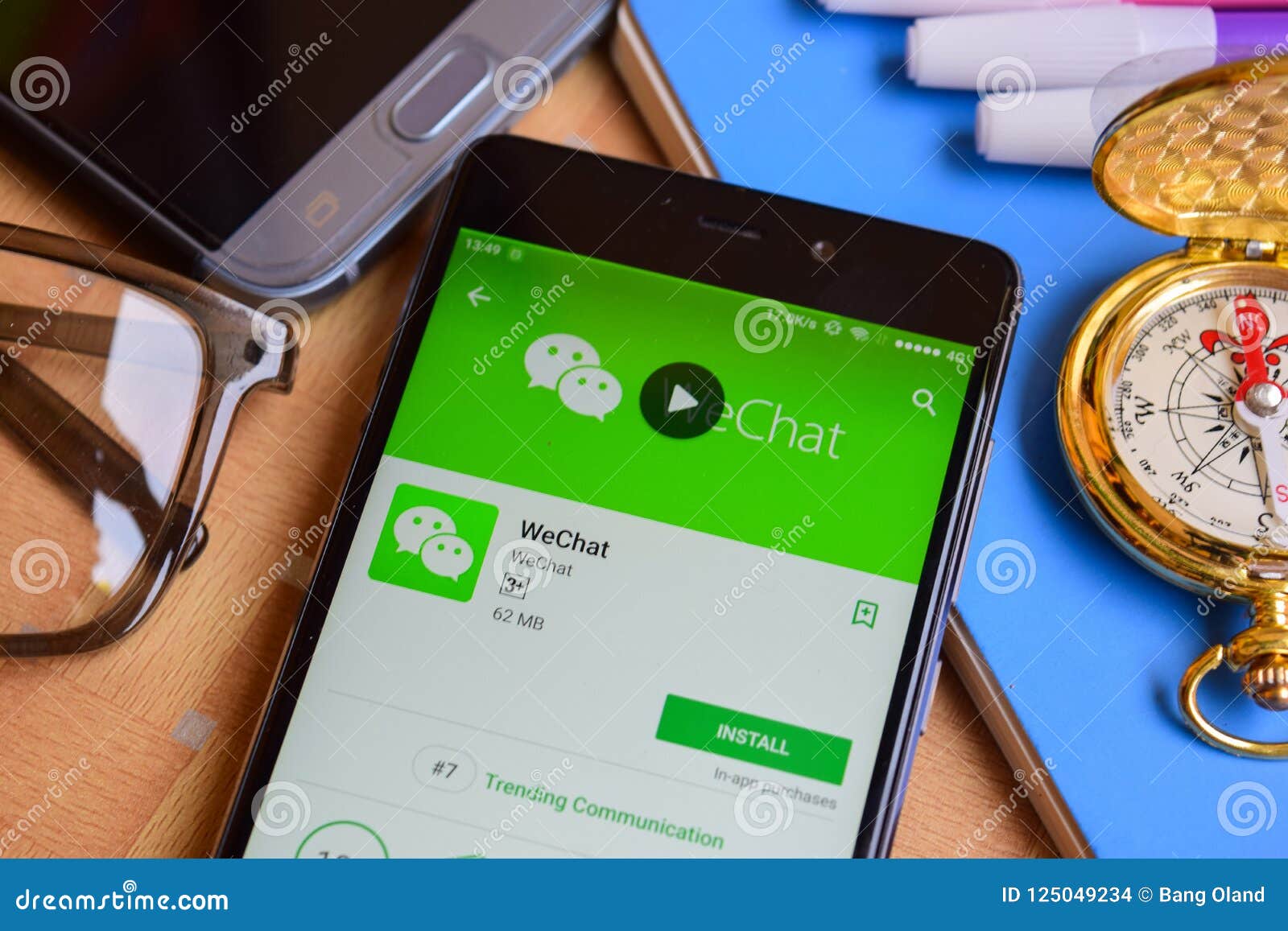 WeChat Dev Application on Smartphone Screen. Editorial Stock Image ...