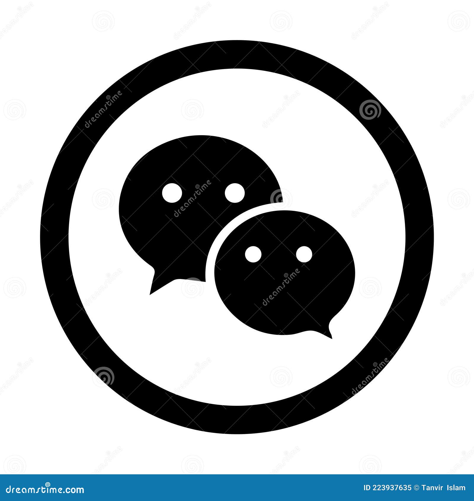 Wechat Icon Logo. Vector Illustration | CartoonDealer.com #197921660