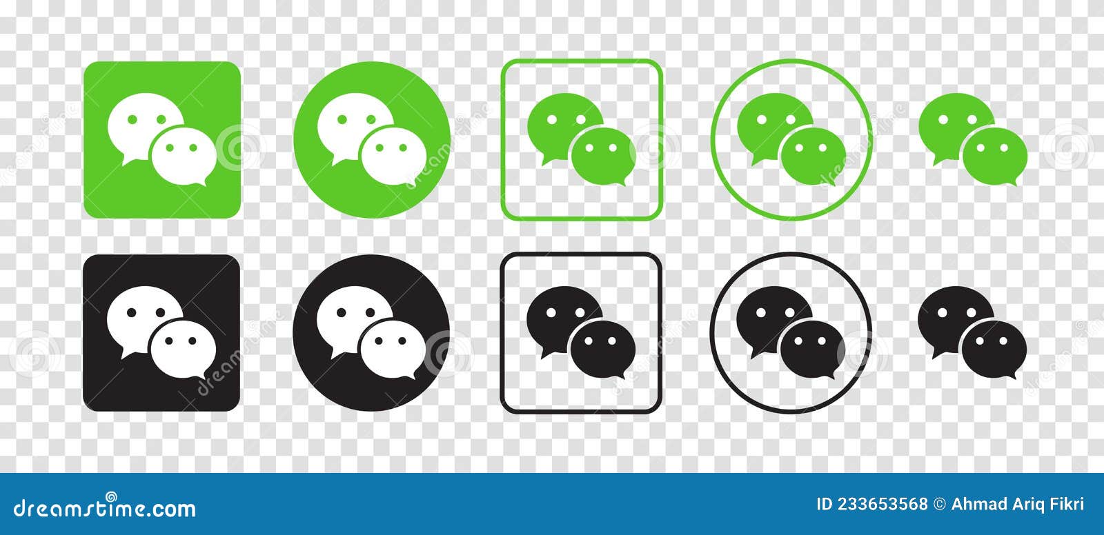 WeChat Vector Logo Icon Set. Vector Illustration Editorial Stock Photo ...