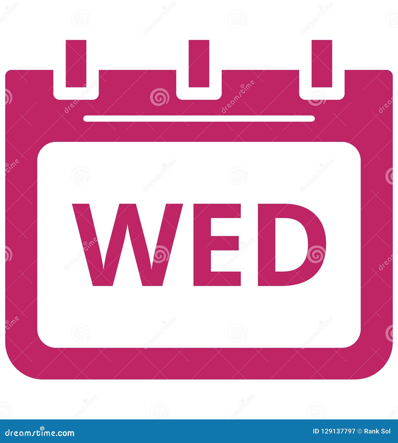 Wed, Wednesday Special Event Day Vector Icon that Can Be Easily ...