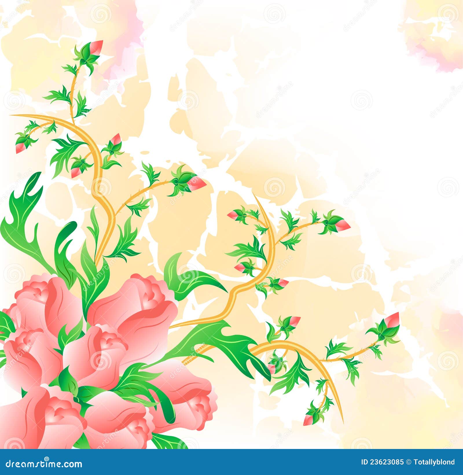 Wedding Abstract Background with Roses Flower Stock Vector ...