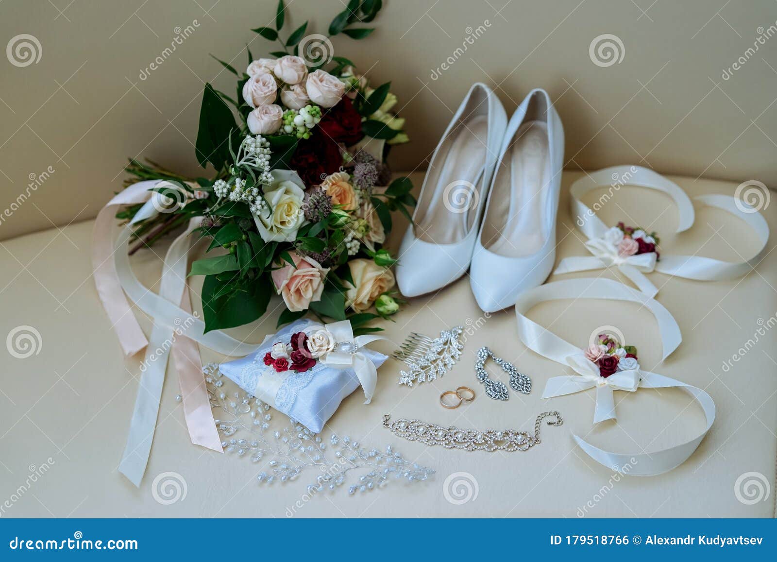 Wedding Accessories for the Bride Stock Photo - Image of morning ...