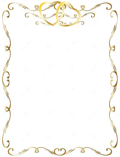 Wedding Anniversary Border Invitation Stock Vector - Illustration of ...