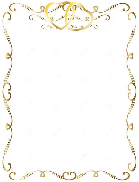 Wedding Anniversary Border Invitation Stock Vector - Illustration of ...