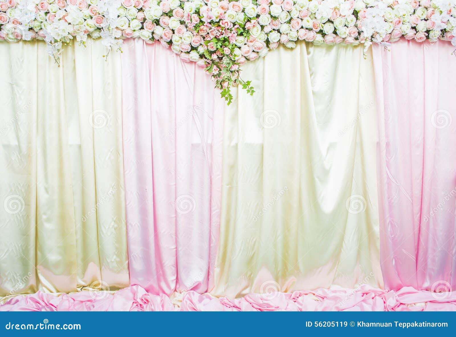 Wedding backdrop stock image. Image of leaf, decorated - 56205119