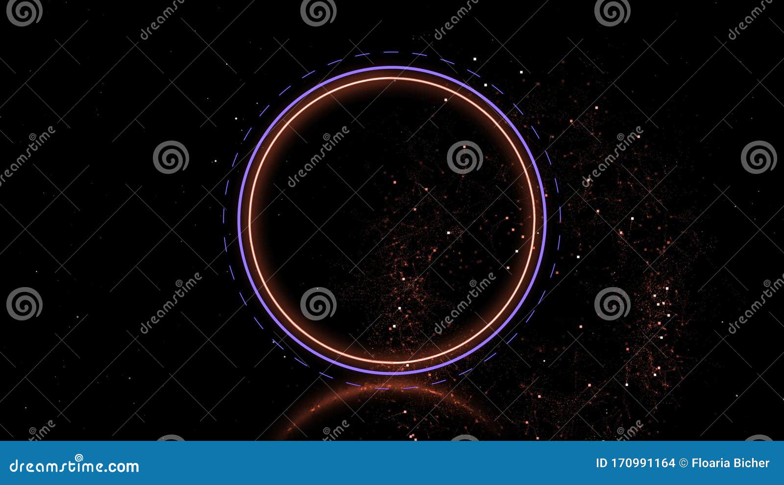 Wedding Background. Abstract Visualization of a Gold Ring Wirh Dust ...