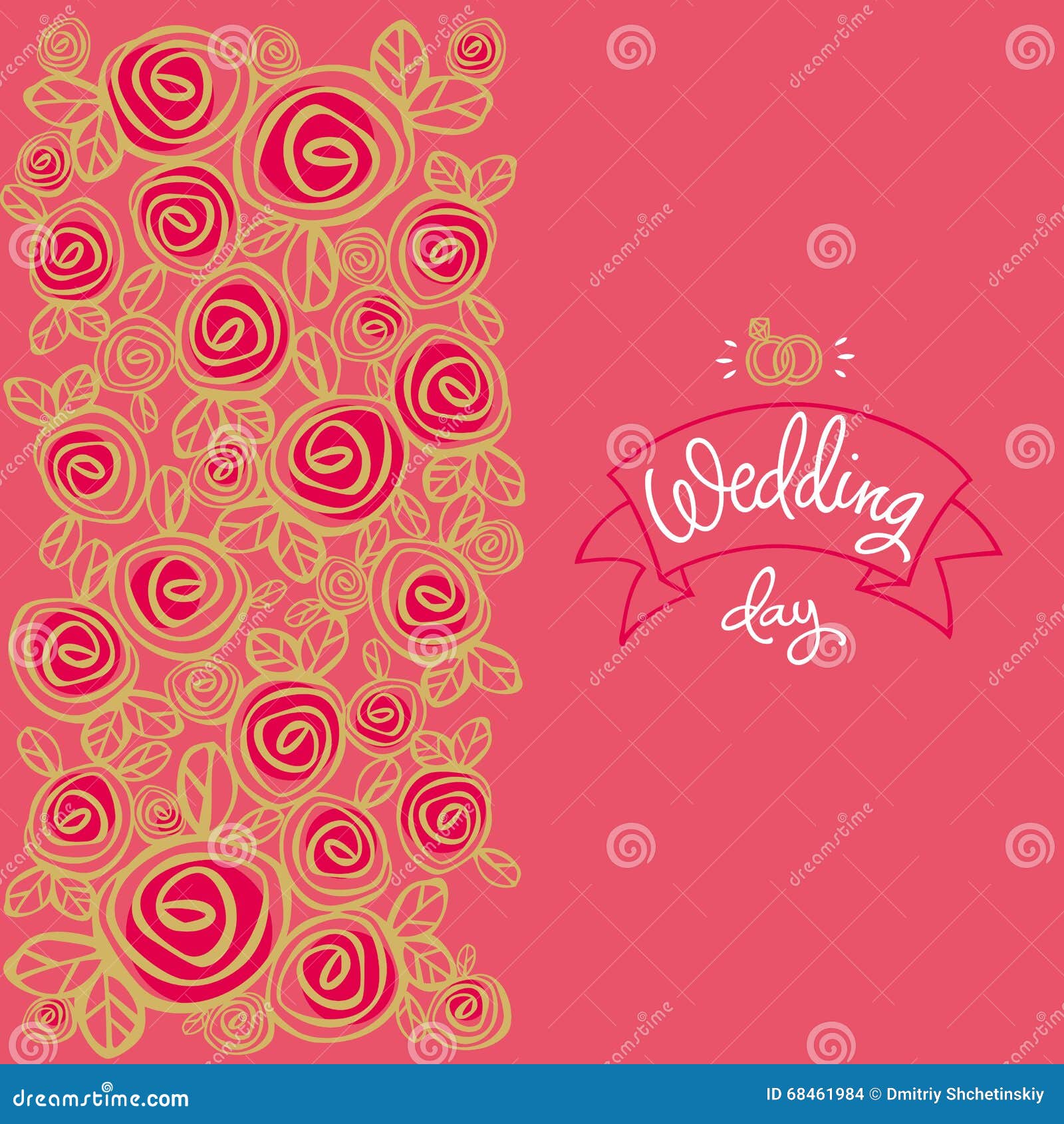 Wedding Background and Greeting Inscription Stock Vector - Illustration ...