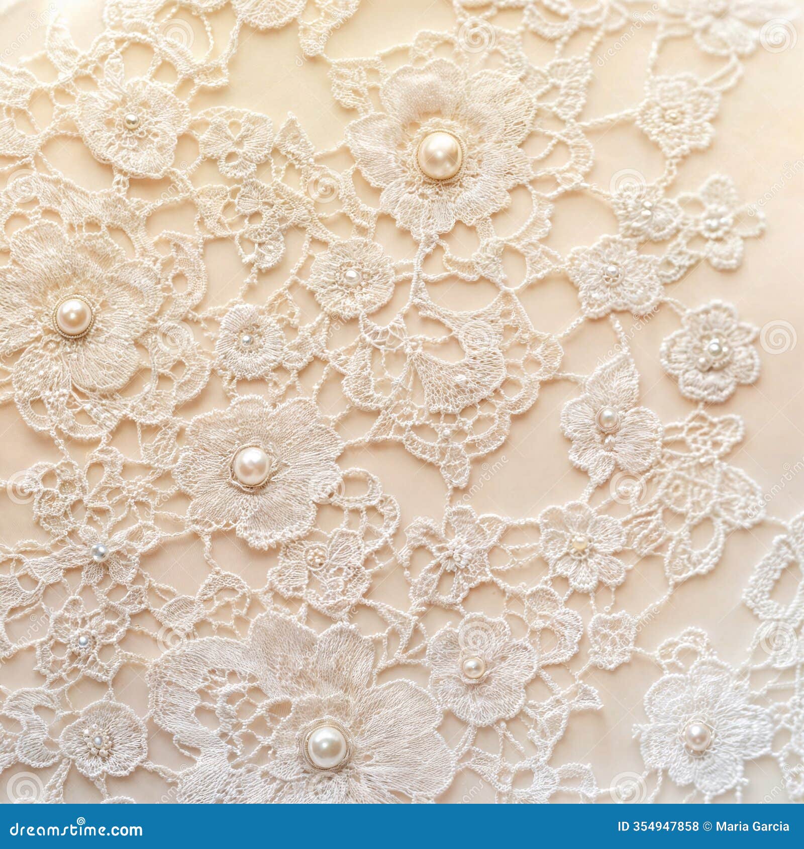Wedding Background. Lace Texture of White Wedding Dress with Pearls ...