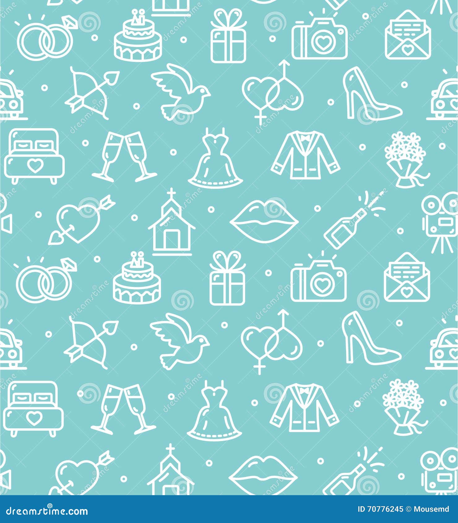 Wedding Background Pattern. Vector Stock Vector - Illustration of ...