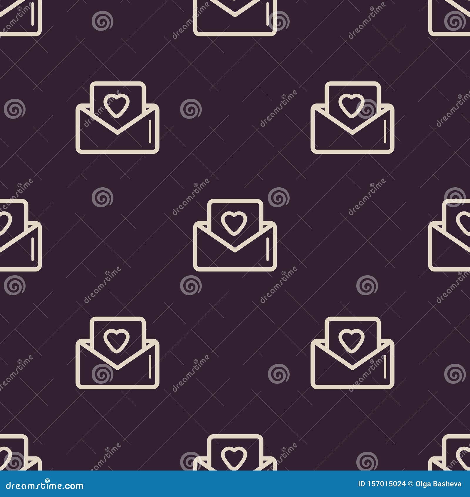 Wedding Background Seamless Vector Pattern in Modern Flat Style Stock ...