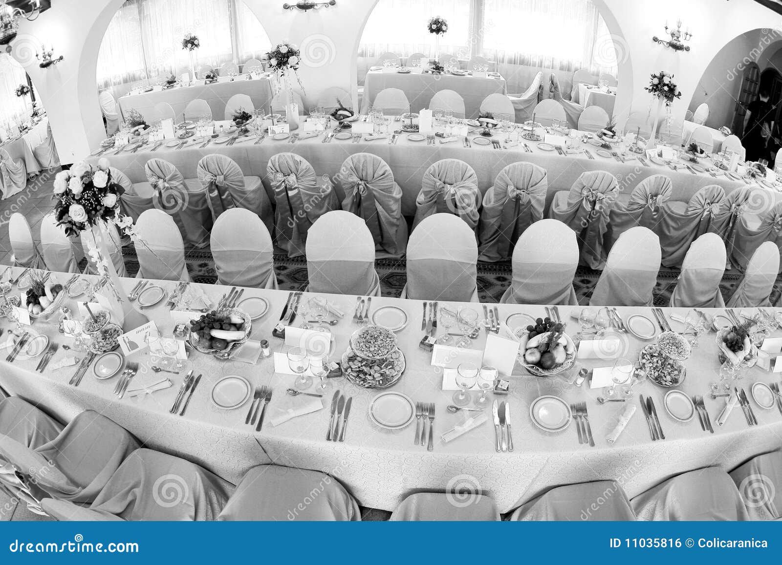 Wedding ballroom stock photo. Image of restaurant, archways - 11035816