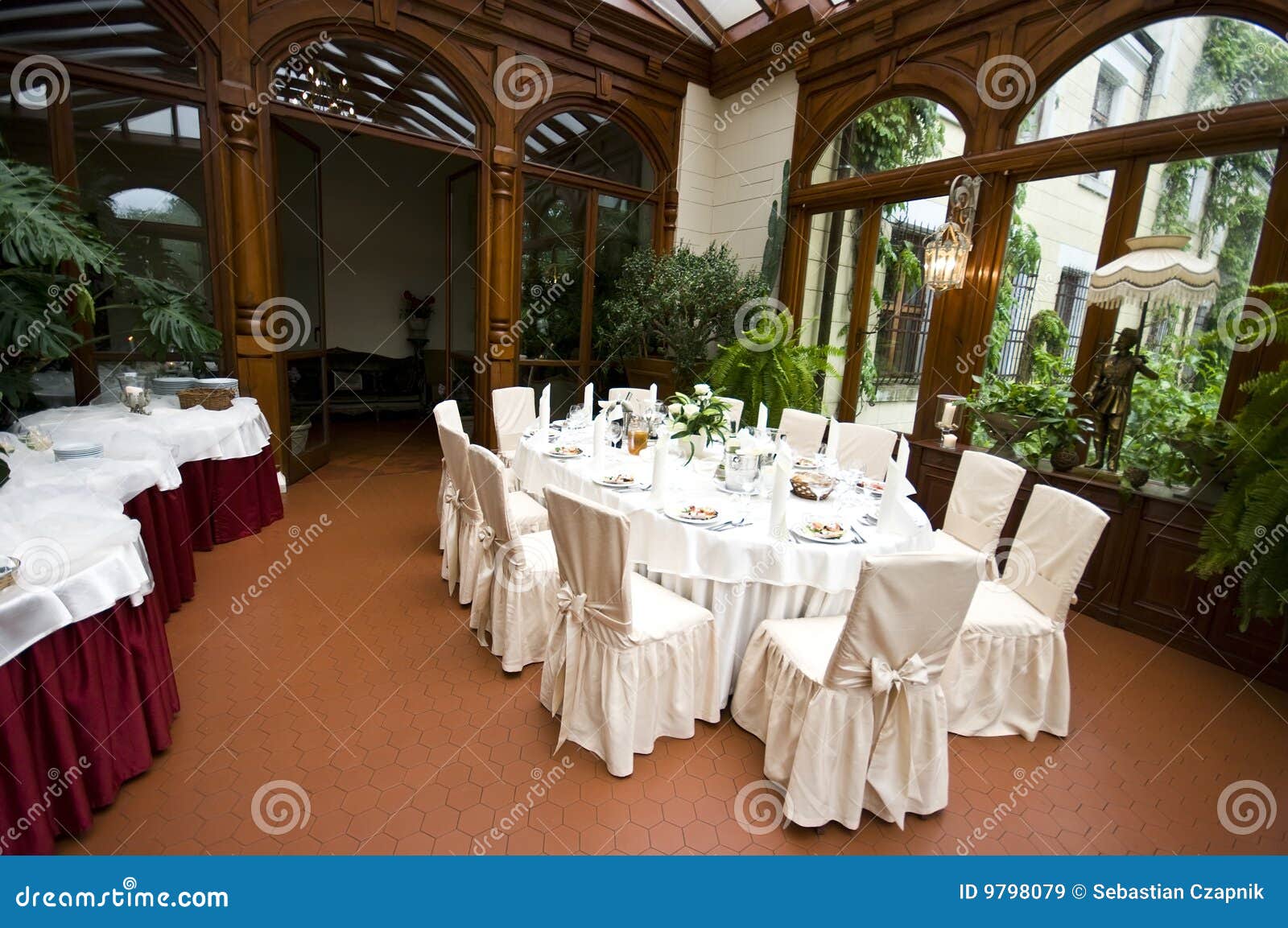 Wedding ballroom stock image. Image of dining, decoration - 9798079