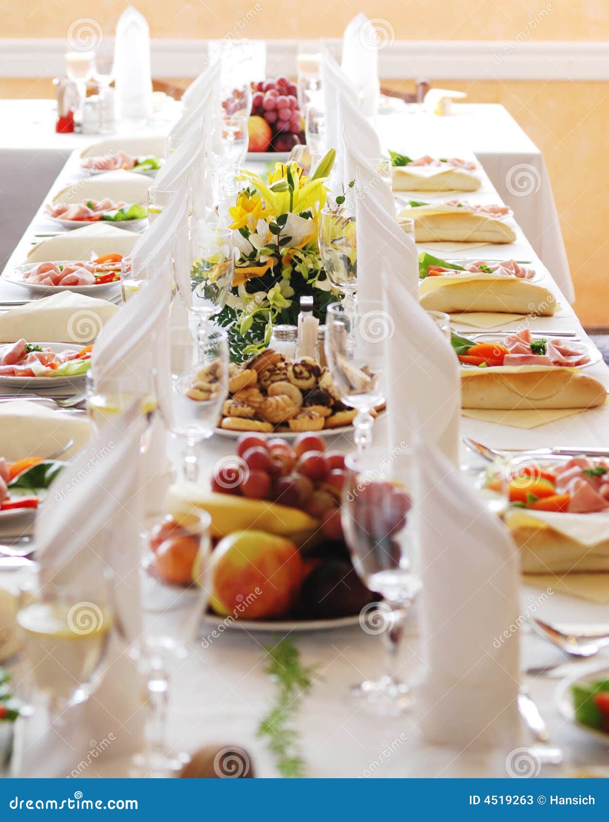 Wedding banguet stock image. Image of glass, dinnerware - 4519263