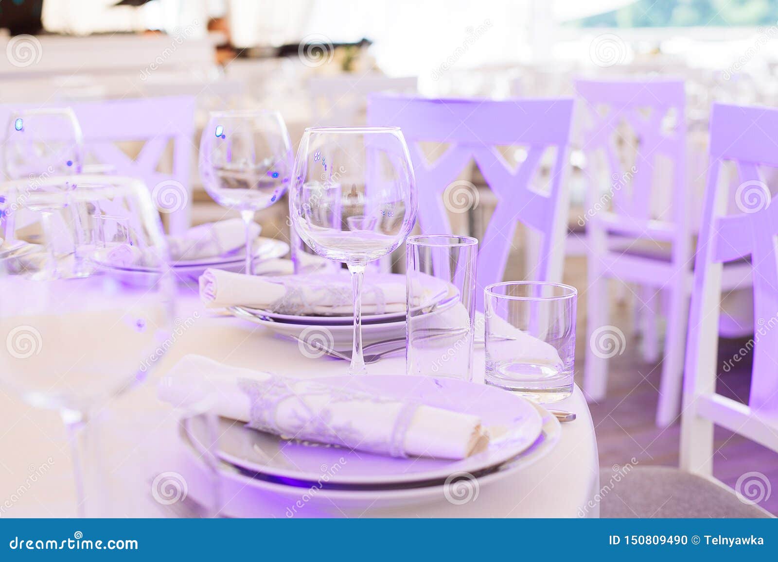Table Set for Wedding Banquet Stock Photo - Image of beautiful, fancy ...