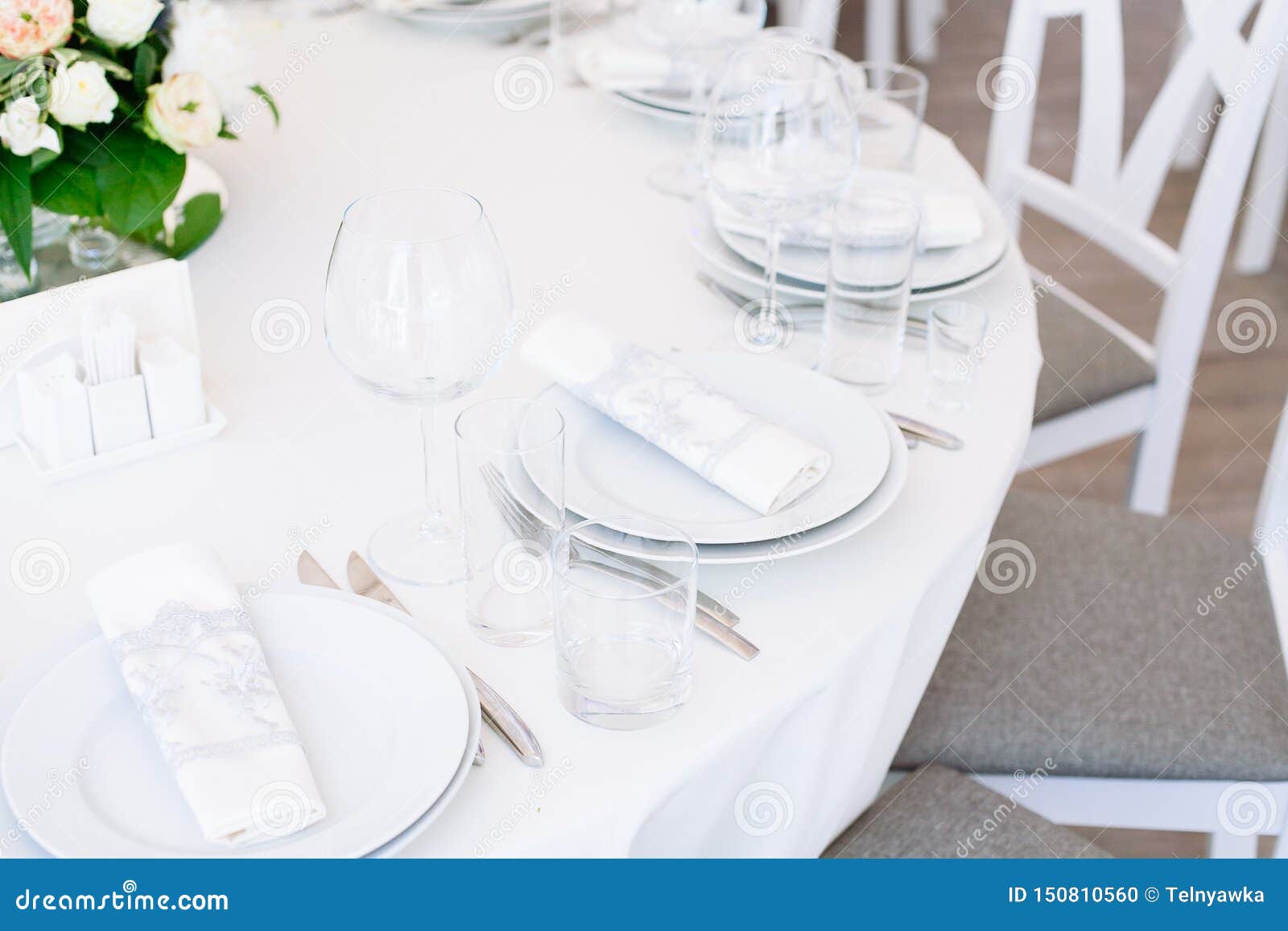 Table Set for Wedding Banquet Stock Photo - Image of fancy, birthday ...