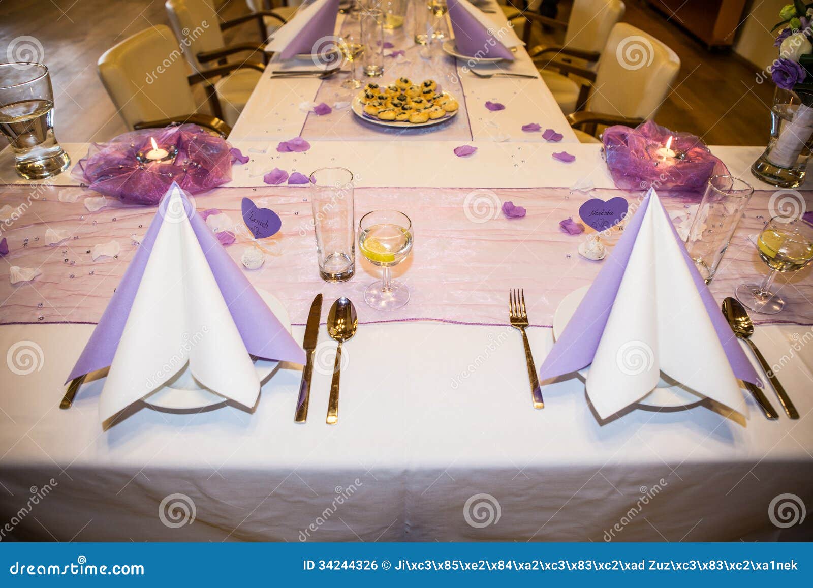 Wedding Banquet Table Setting Stock Photo - Image of chair, reception ...
