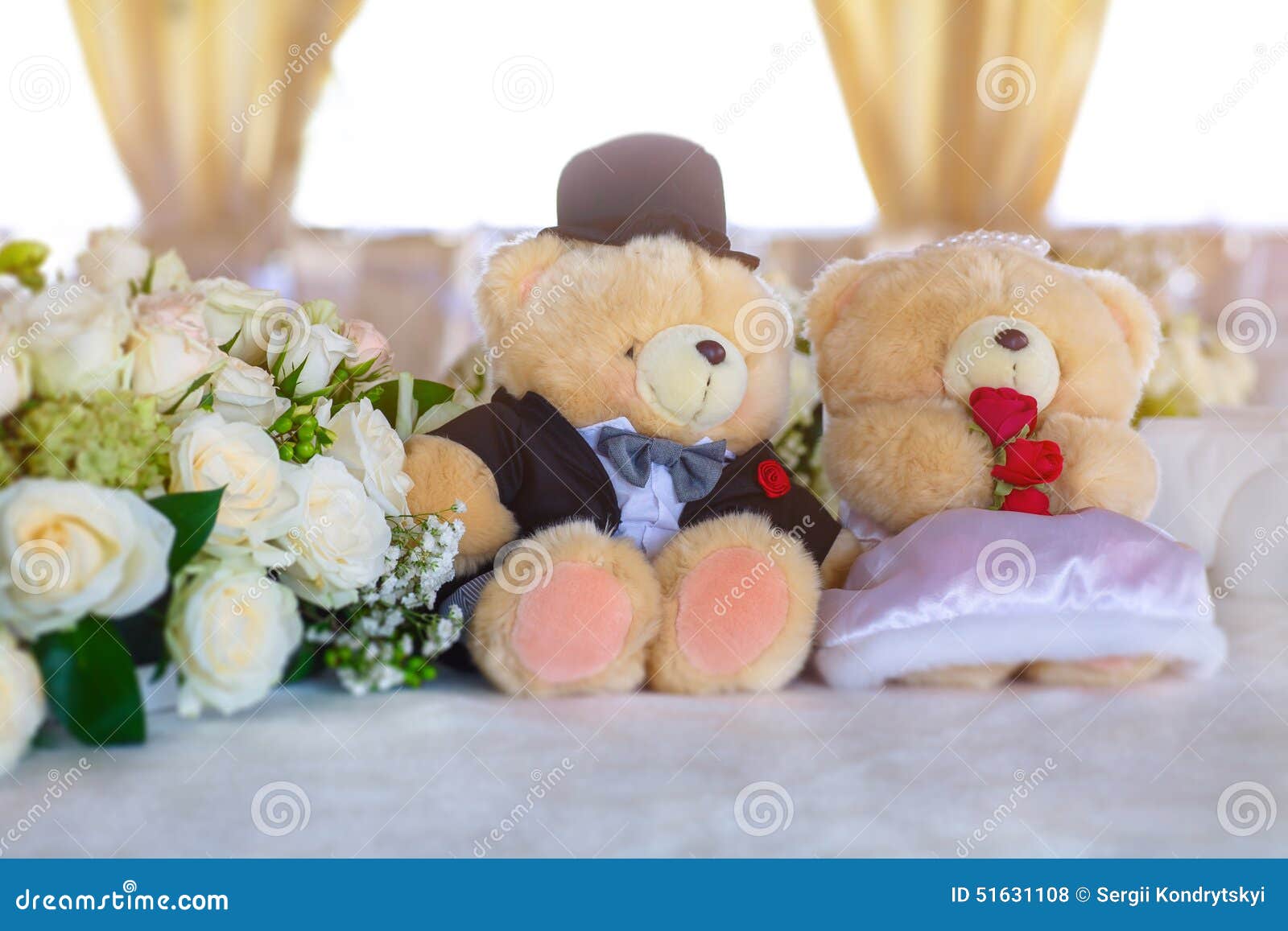 Wedding bears stock photo. Image of bride, feelings, table - 51631108