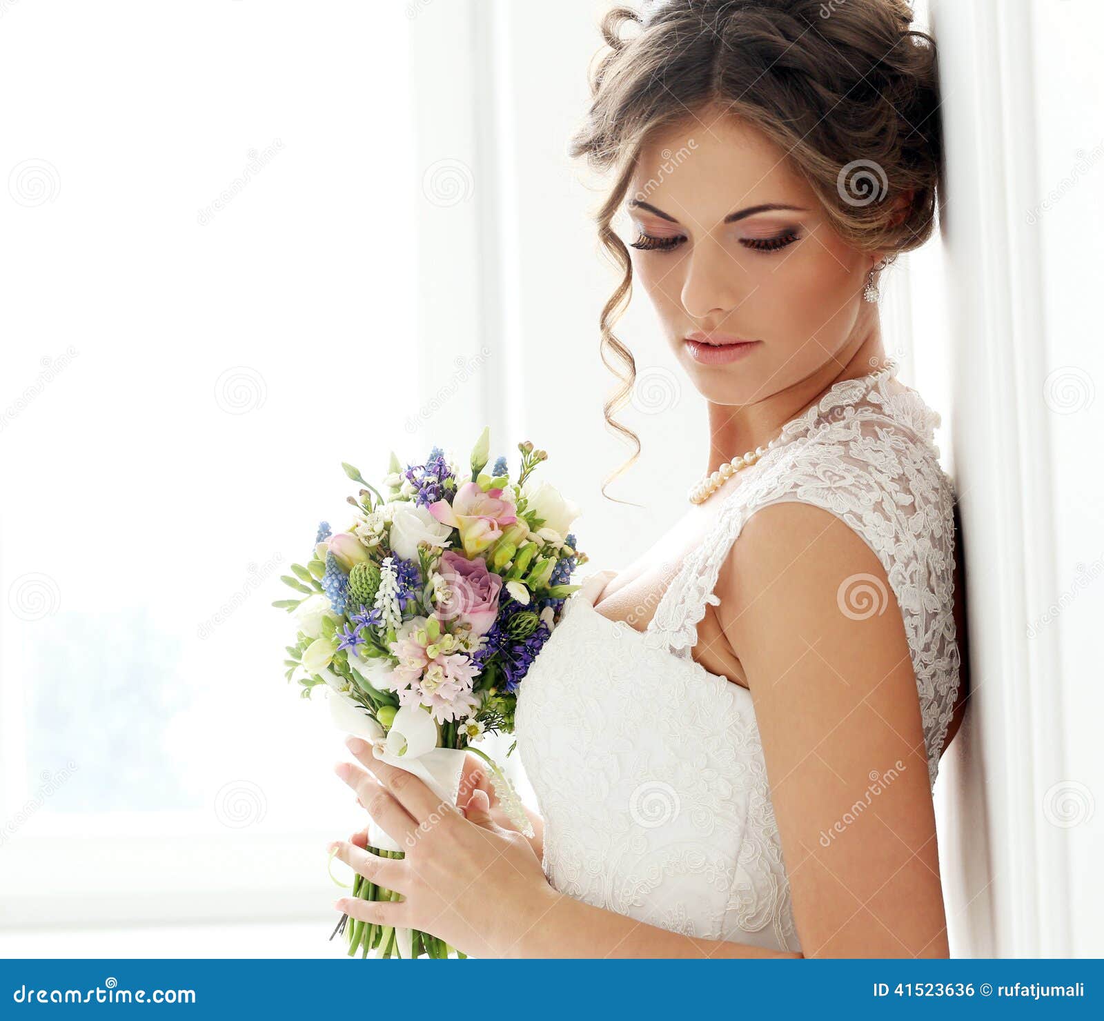 Wedding. Beautiful bride stock photo. Image of bride - 41523636