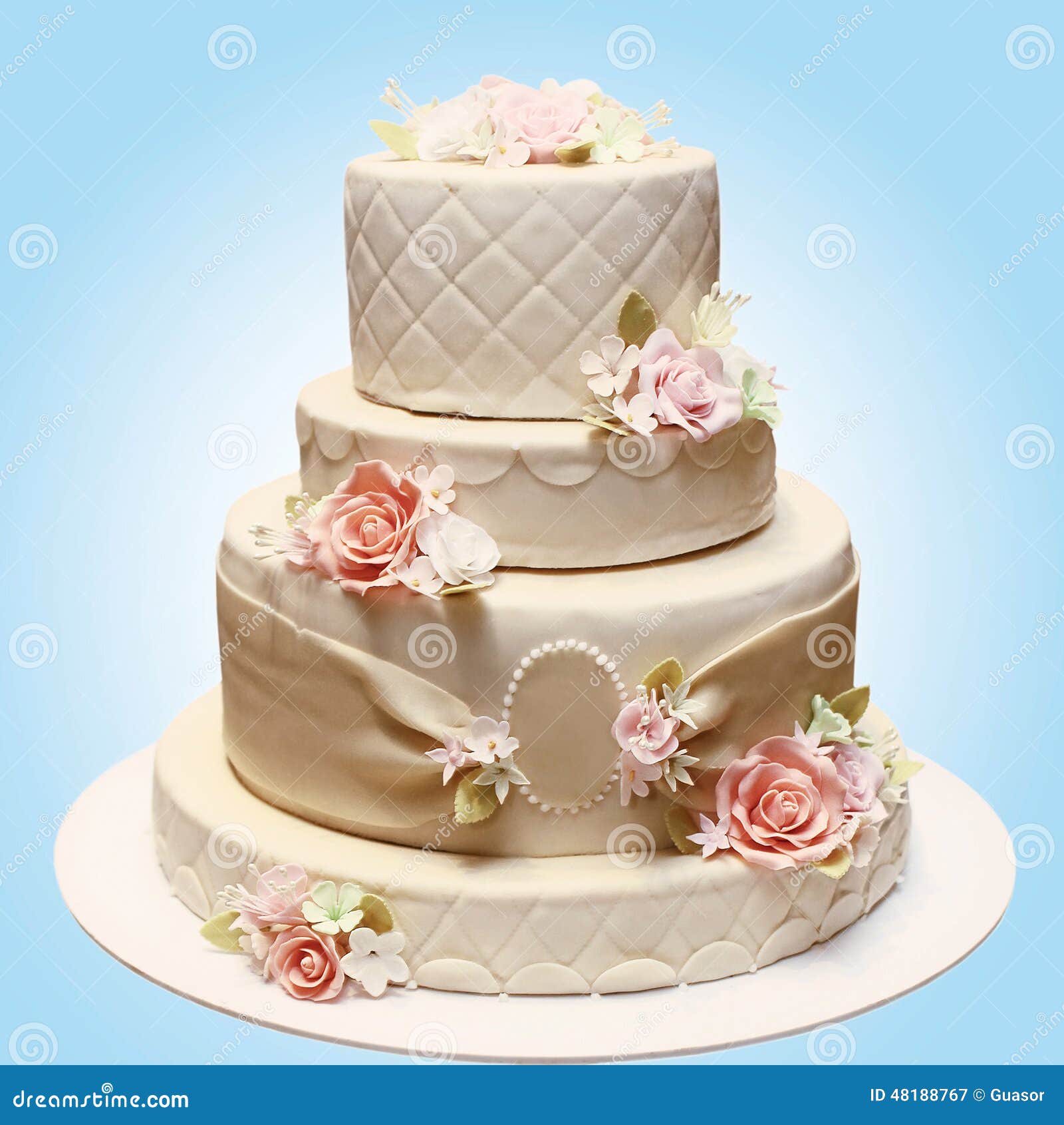 Wedding beautiful cake stock image. Image of flower, layer - 48188767