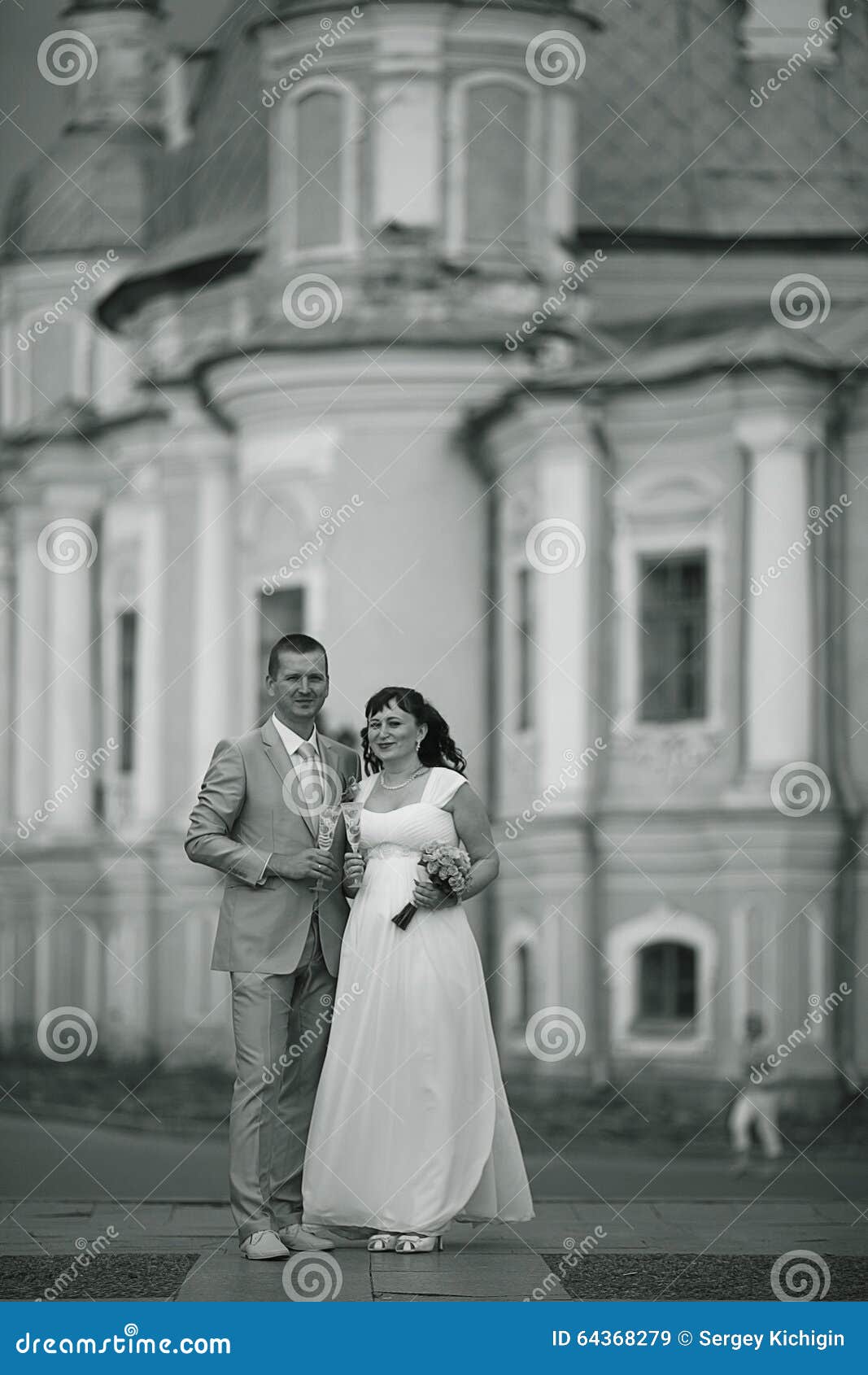 Wedding in Beautiful Old Town Stock Image - Image of beautiful, smile ...