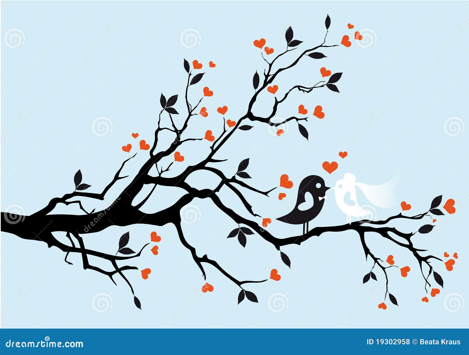 Wedding birds, stock vector. Illustration of couple, happy - 19302958
