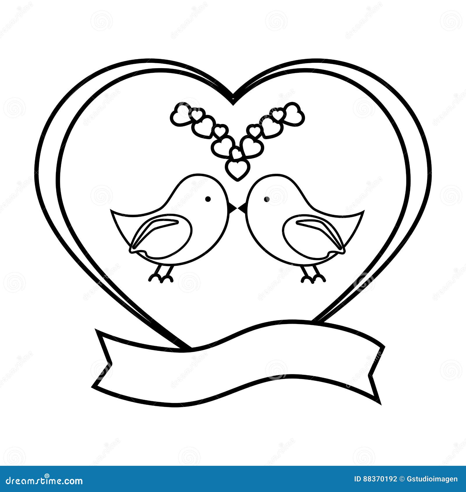 Wedding Birds Romantic Card Stock Vector - Illustration of design ...