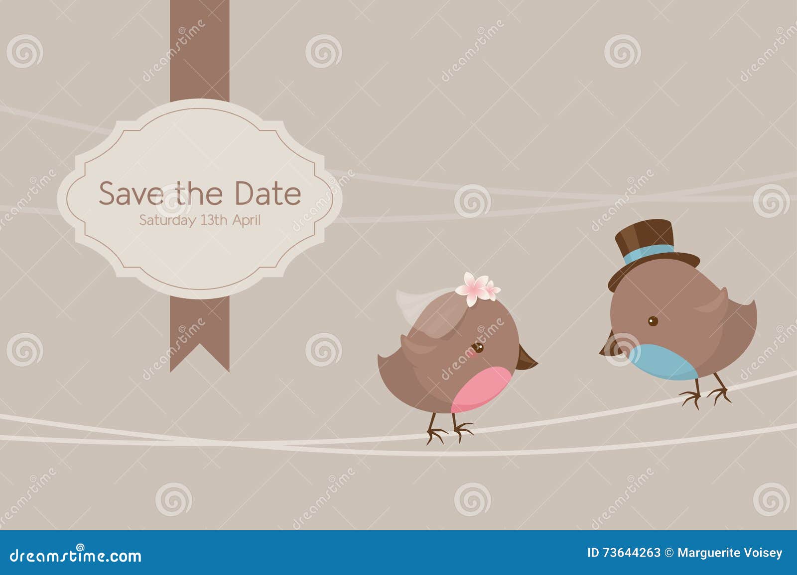 Wedding Birds stock vector. Illustration of groom, love - 73644263
