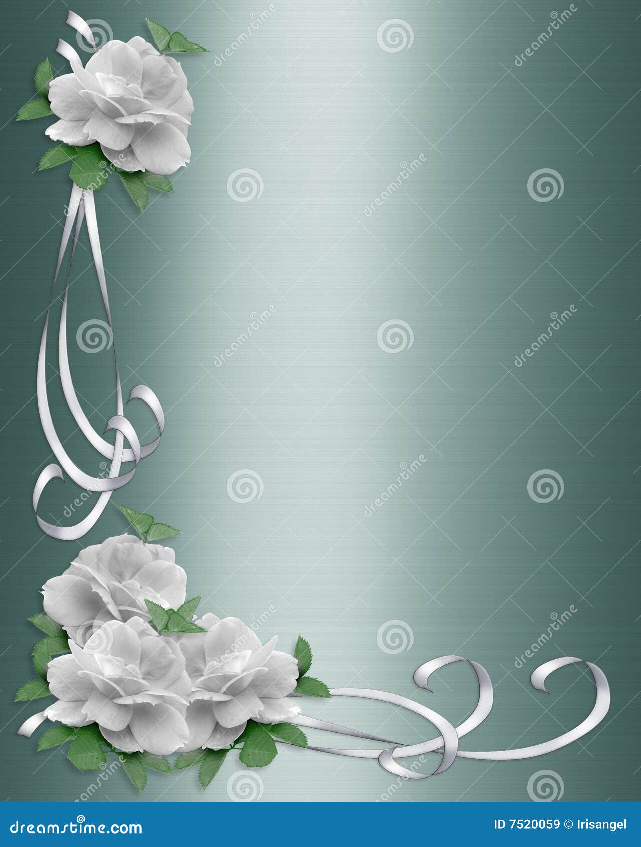 Wedding Border White Roses stock illustration. Illustration of holiday ...