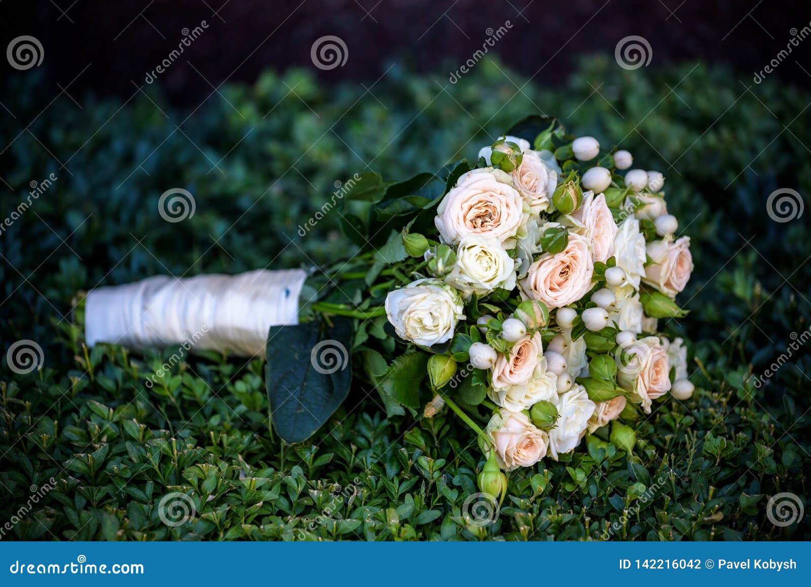 Beautiful Wedding Bouquet with Fresh Flowers Stock Photo - Image of ...