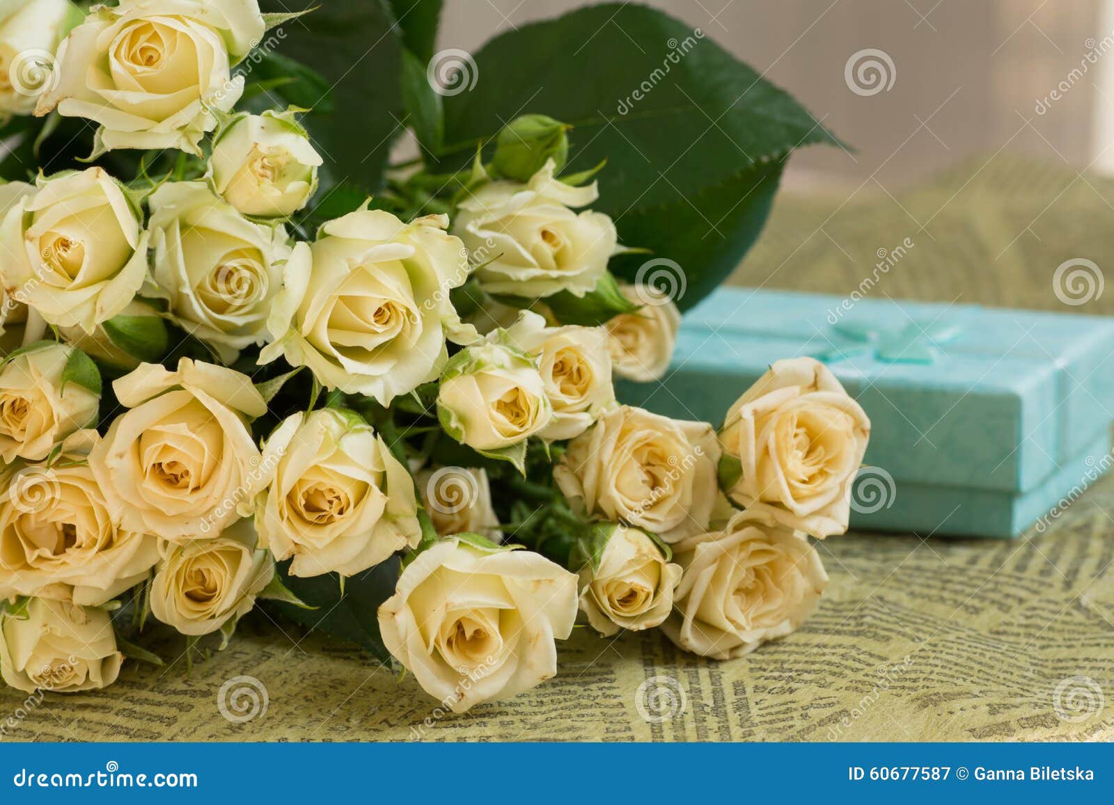 Wedding Bouquet of Beige Roses Stock Image - Image of color, attention ...