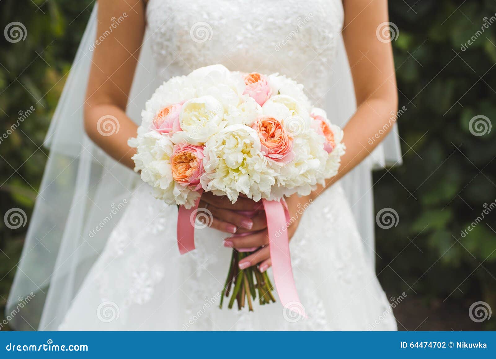 Wedding Bouquet in the Bride S Hands Stock Photo - Image of petal ...