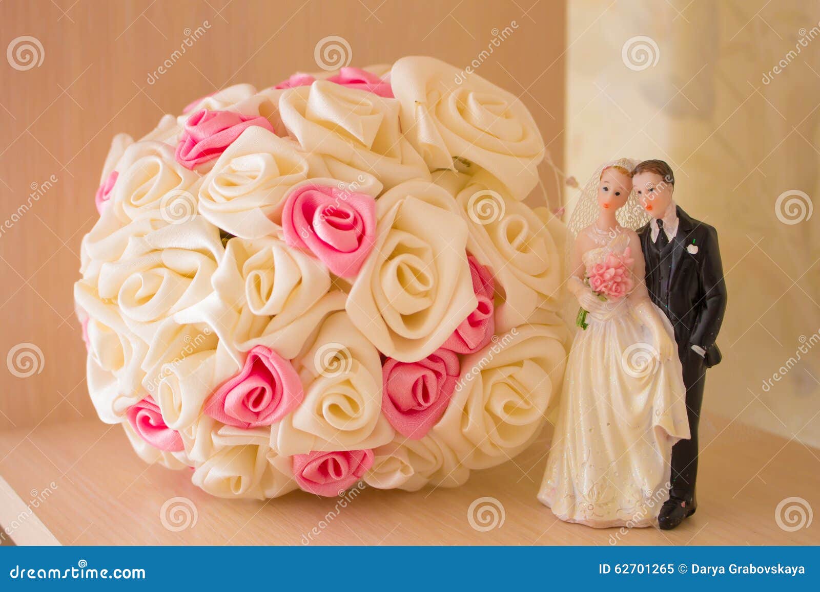 Wedding Bouquet and Figurine Stock Image - Image of love, blue: 62701265