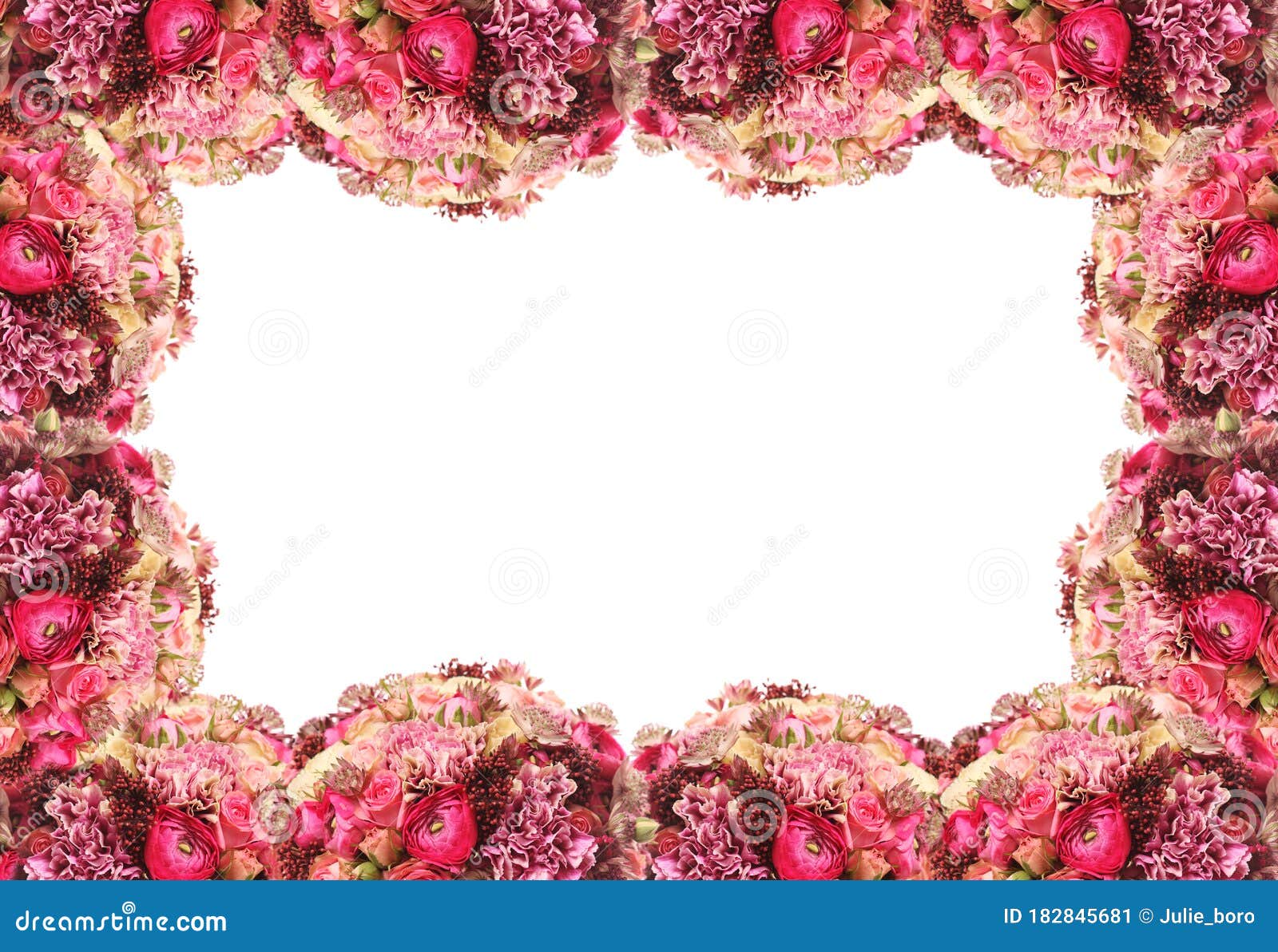 Flower frame stock image. Image of bunch, beauty, rose - 182845681