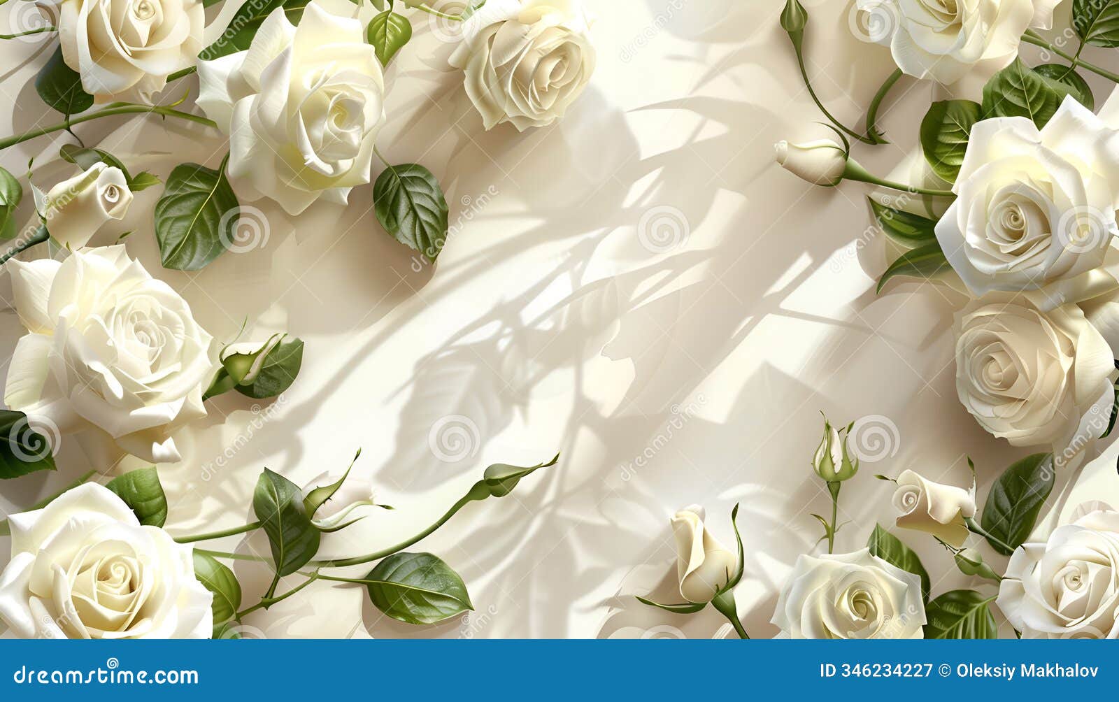 Wedding Bouquet of White Roses on a White Background with Soft Focus ...