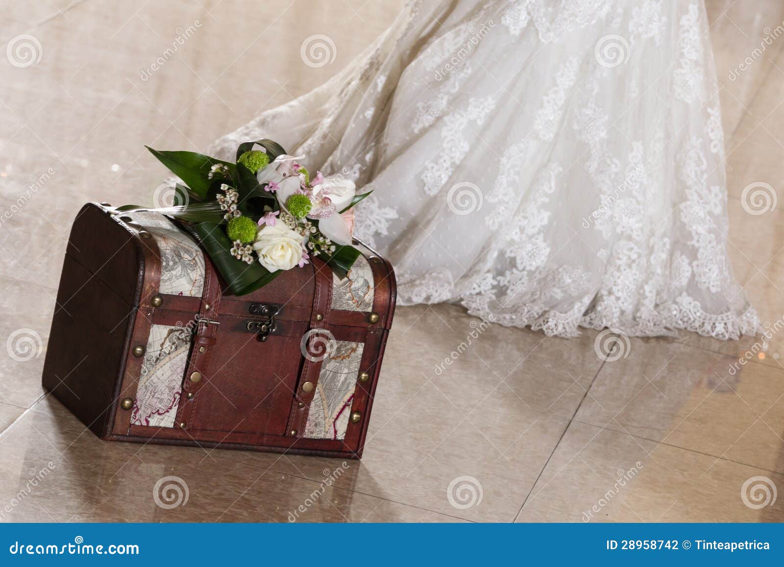 Wedding box with bride stock photo. Image of mail, giving - 28958742