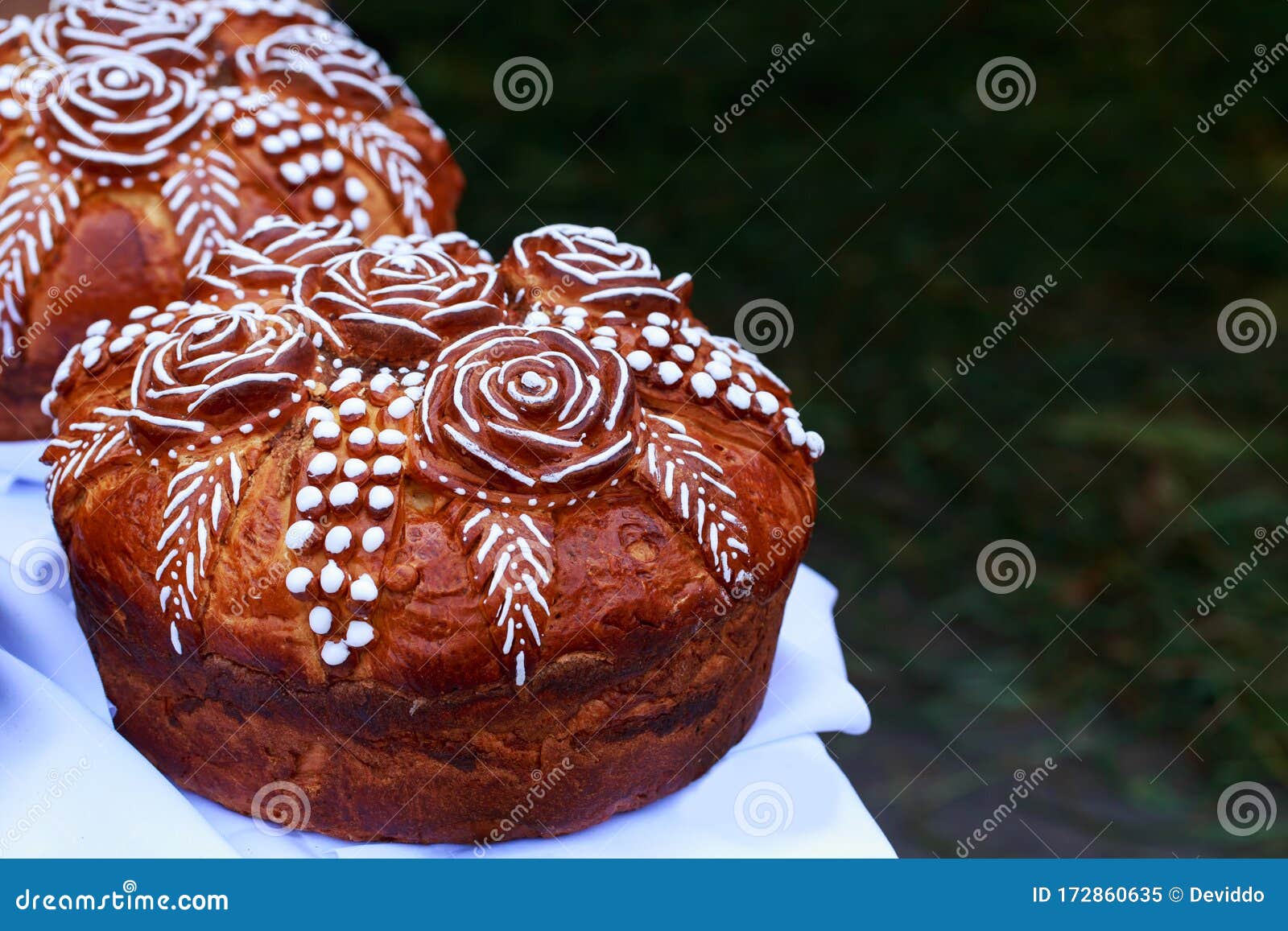 Wedding bread korovai stock image. Image of korovai - 172860635