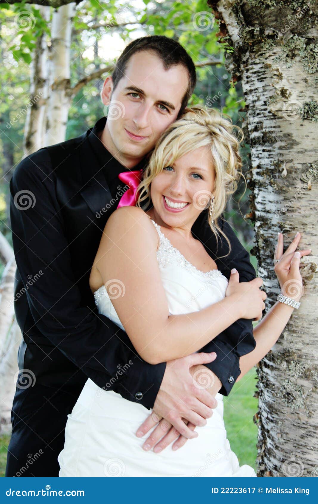 Wedding - Bride and Groom stock image. Image of green - 22223617