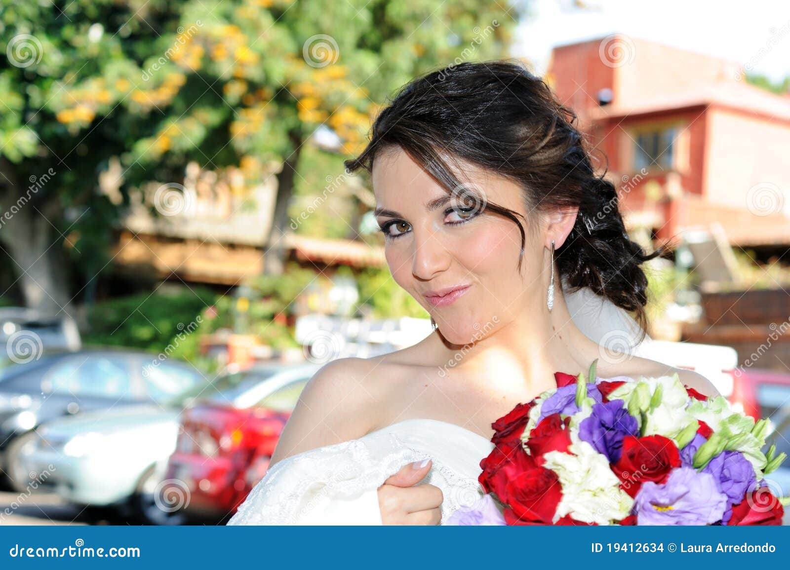 Wedding bride smiling stock photo. Image of staring, sweep - 19412634