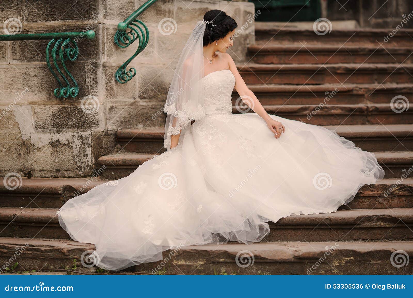 Wedding bride walking stock photo. Image of beautiful - 53305536