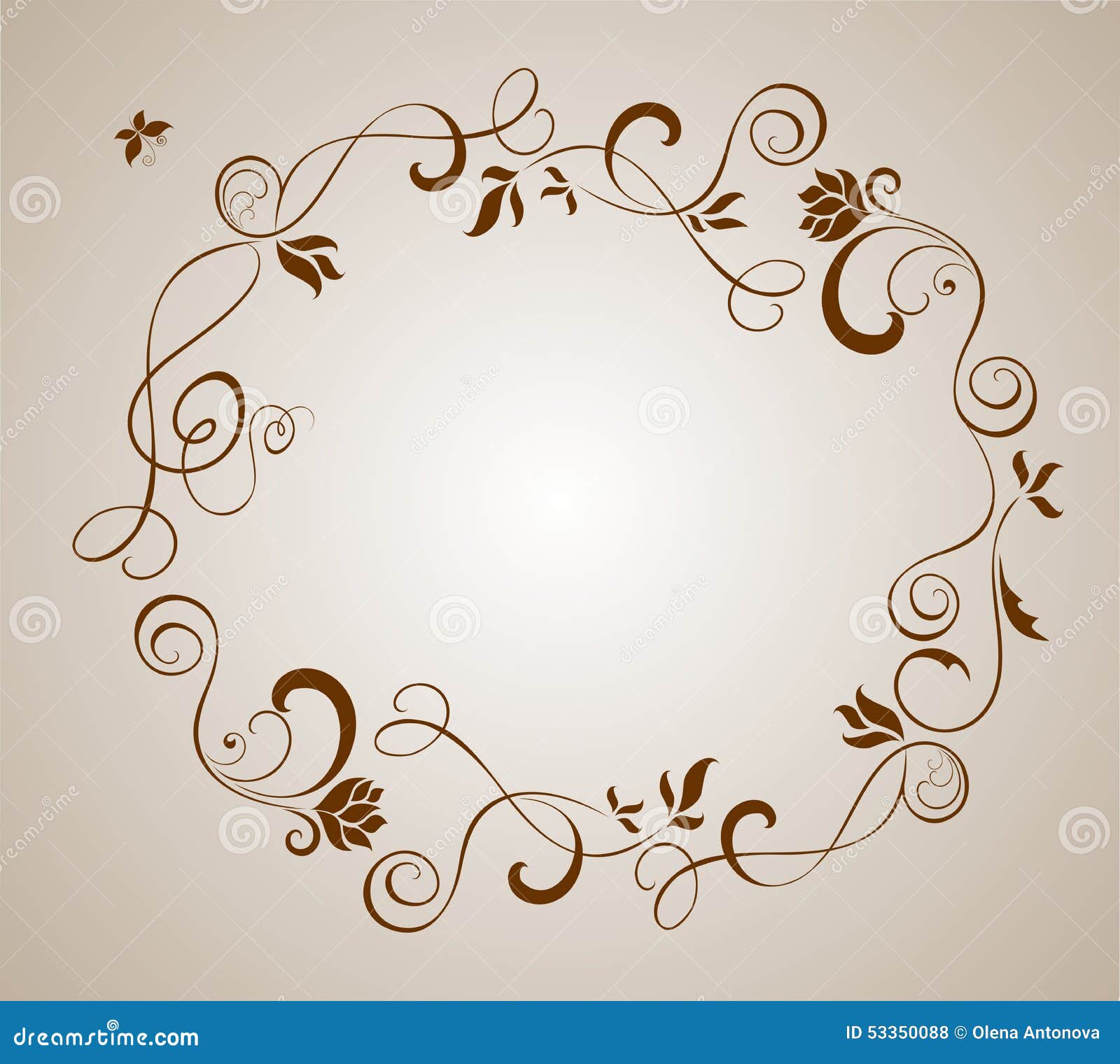 Wedding brown border stock vector. Illustration of leaf - 53350088