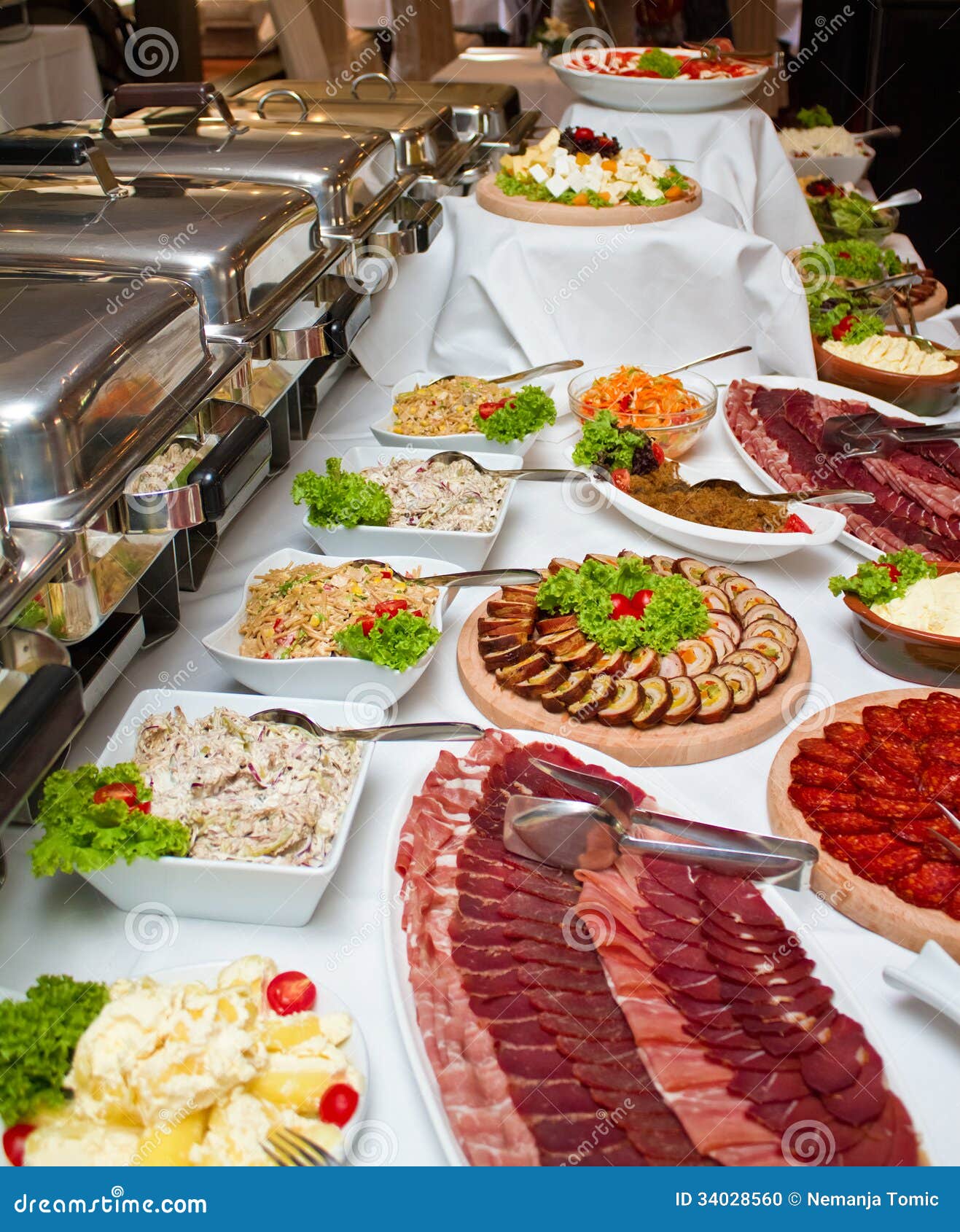 Wedding Buffet stock photo. Image of piece, gourmet, food - 34028560