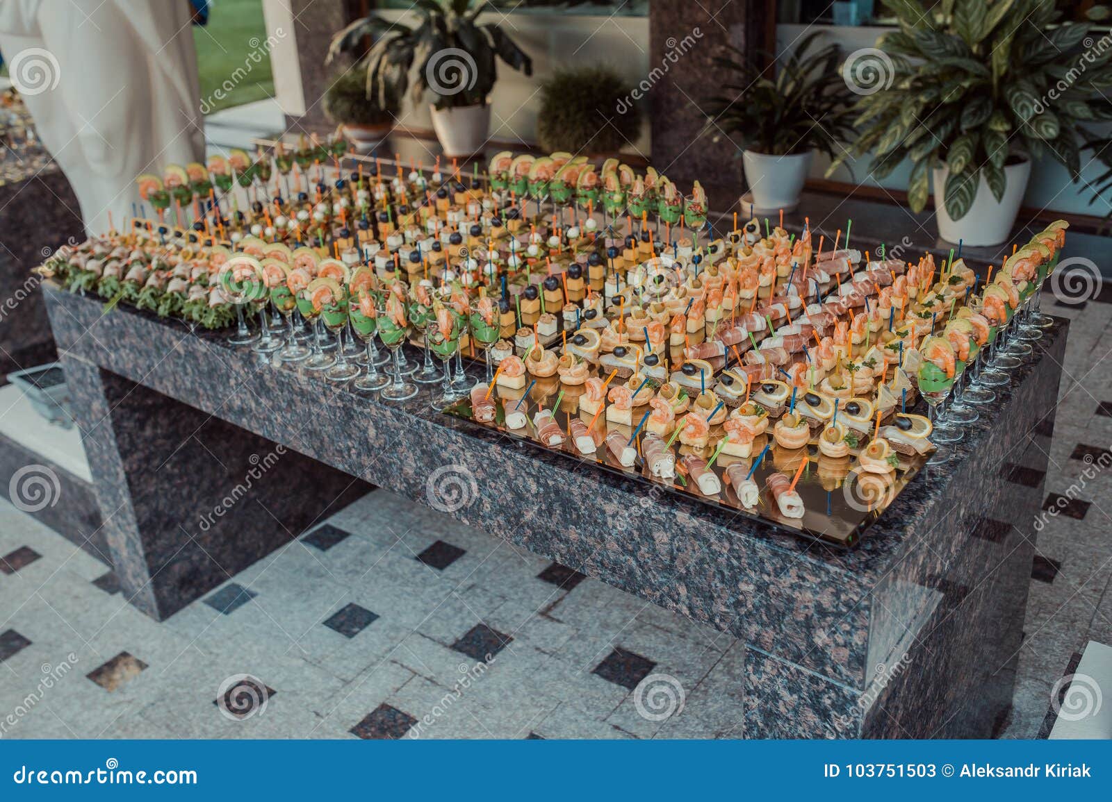 Wedding buffet table stock image. Image of reception - 103751503