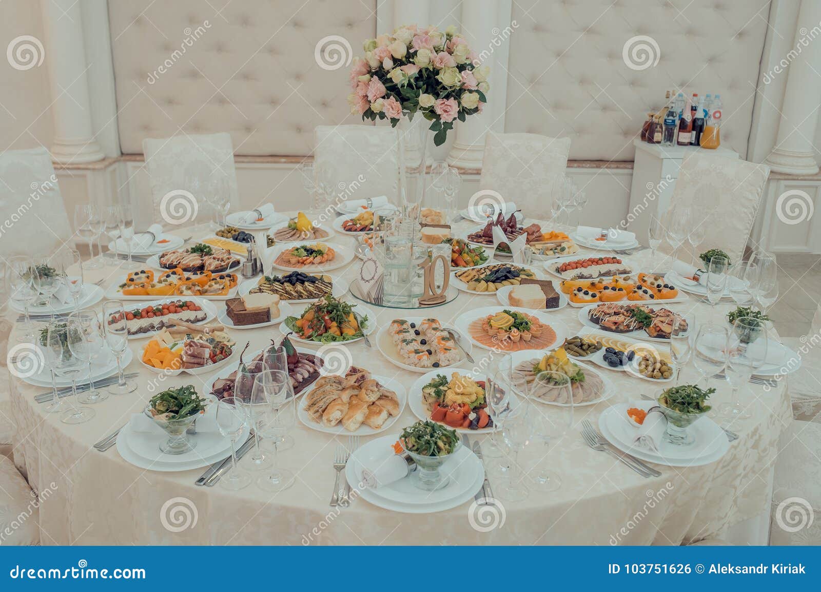 Wedding buffet table stock photo. Image of catering - 103751626