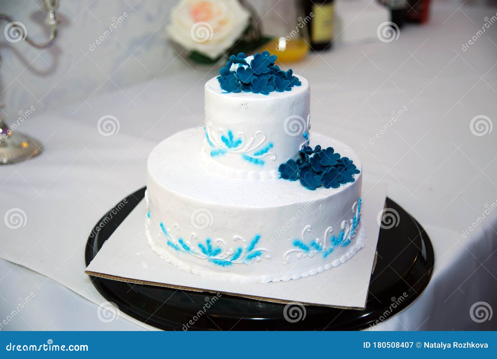 Wedding Cake for the Banquet. Stock Image - Image of dessert ...