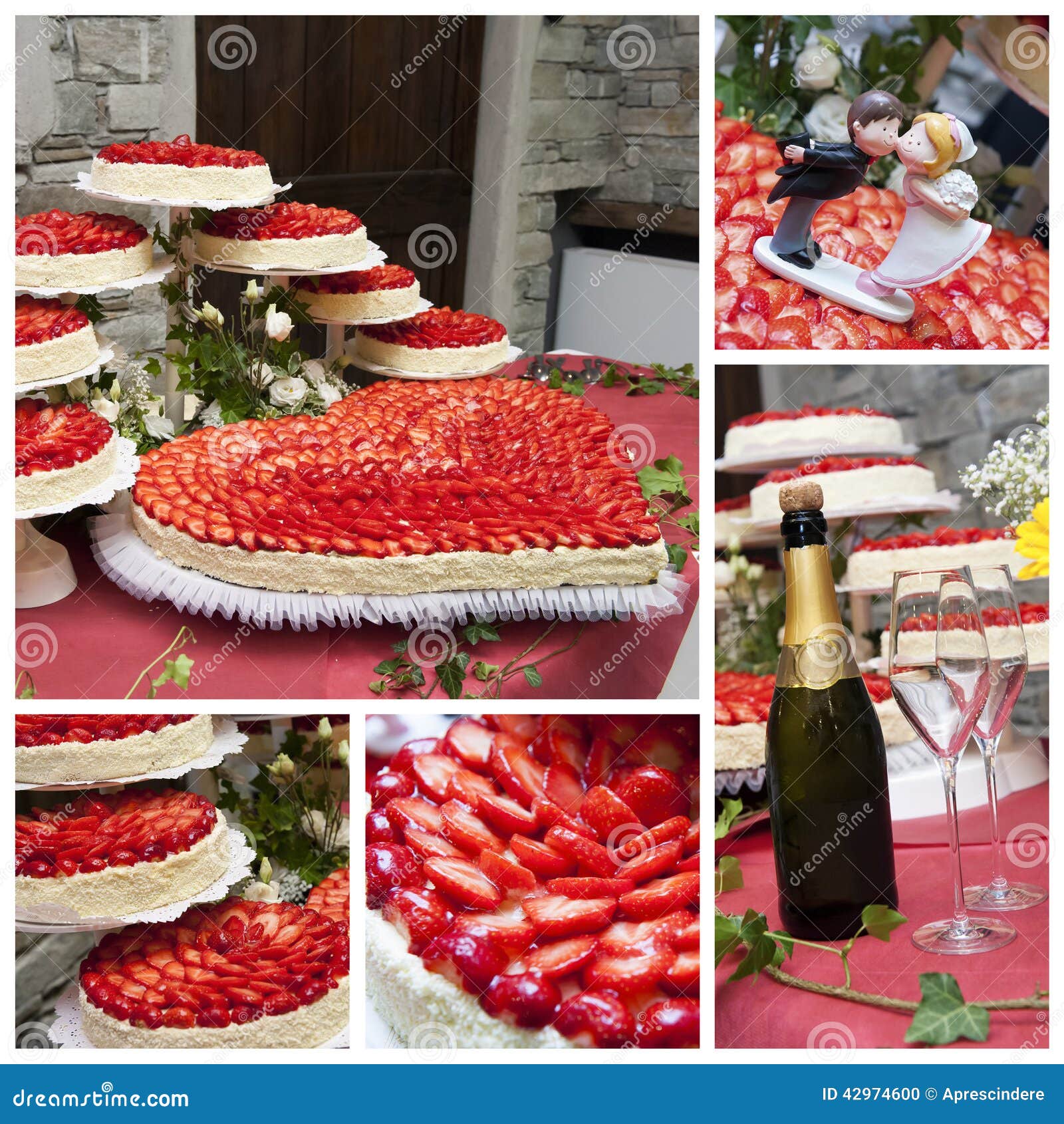 Wedding cake collage stock photo. Image of romance, husband - 42974600