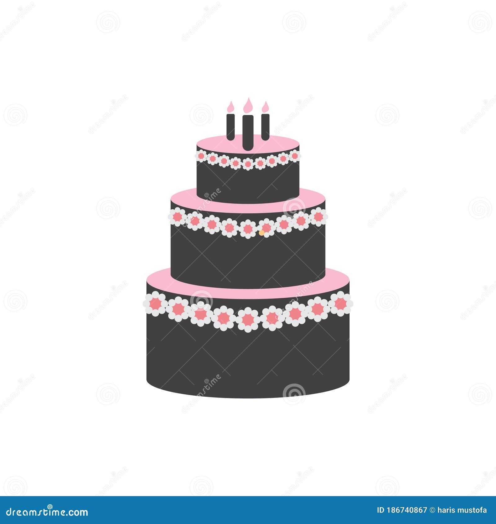 Wedding Cake Graphic Design Template Vector Isolated Stock Illustration ...