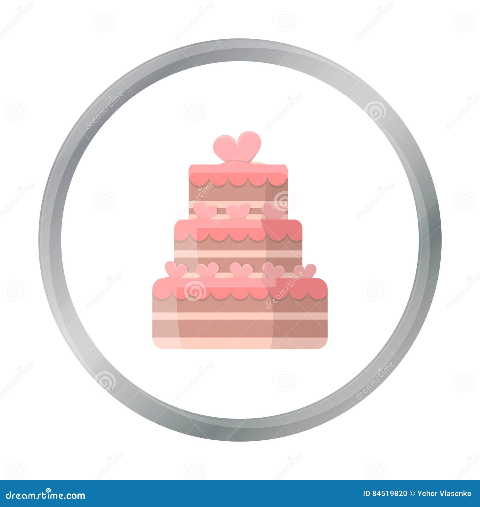 Wedding Cake Icon of Vector Illustration for Web and Mobile Stock ...