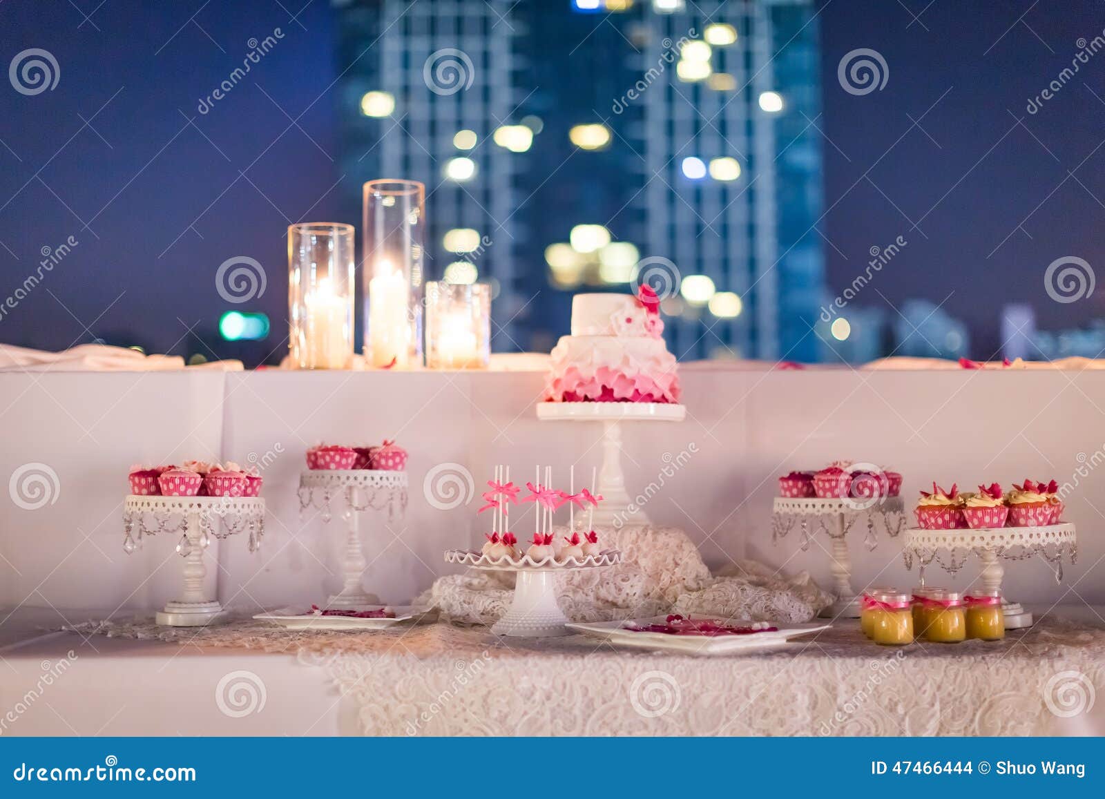 Wedding cake at night stock photo. Image of cracker, celebration - 47466444