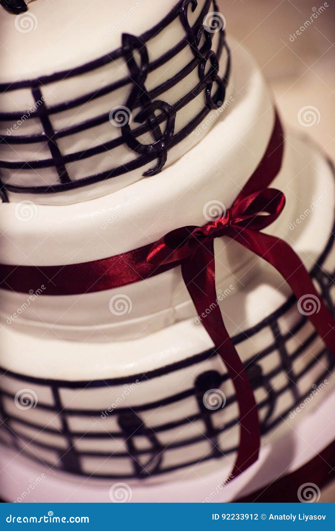 Wedding cake with notes stock photo. Image of baked, yummy - 92233912